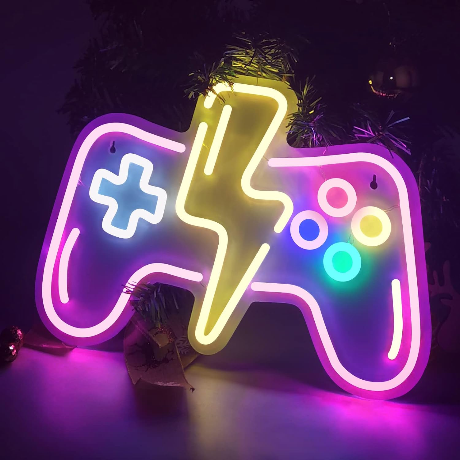 Gamer Neon Sign, Pink LED Bright Game Controller Neon Sign for Boys ...
