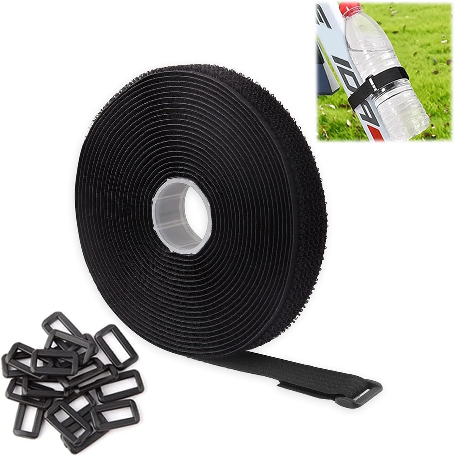 5M Cable Straps with 25 Buckles,Adjustable Cable Straps Hook and Loop ...