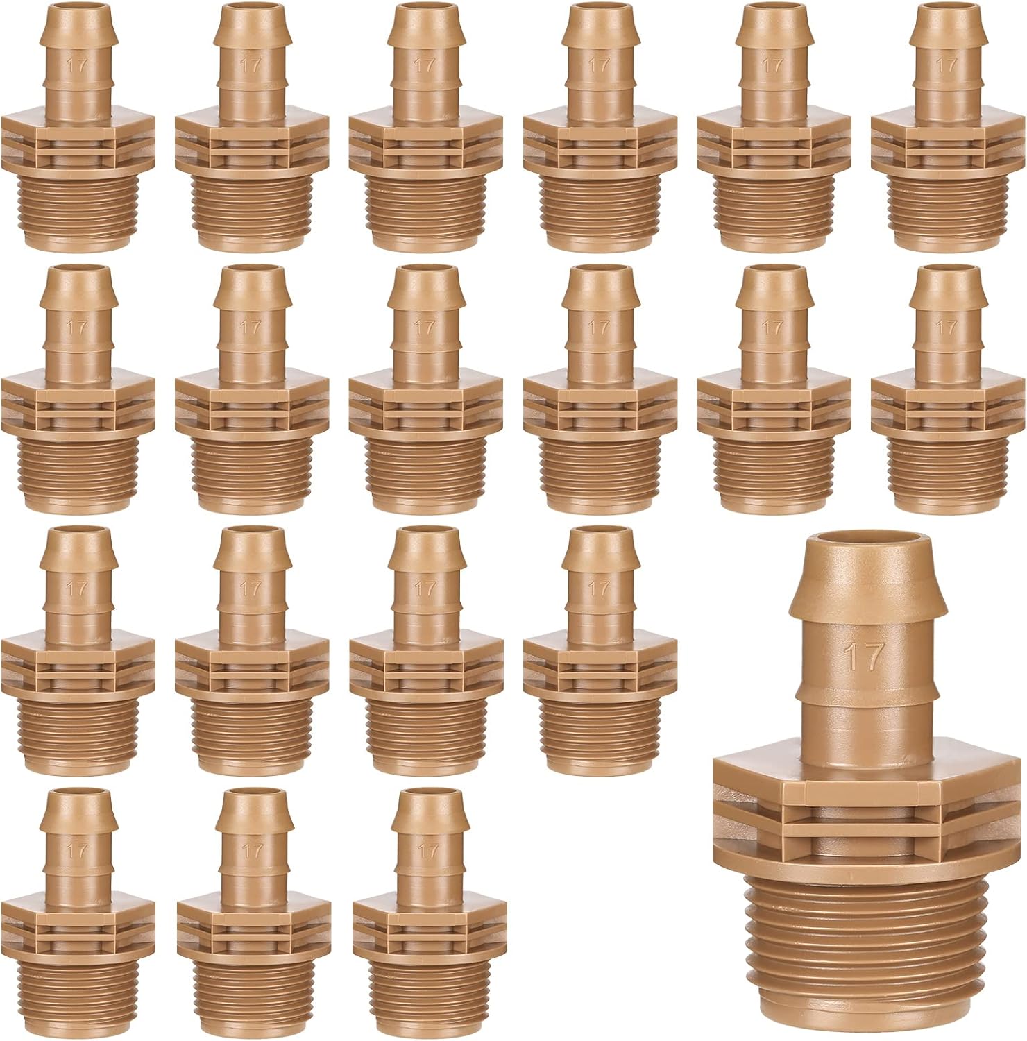 Amazon.com : Ganeen 20 Pcs Drip Irrigation Coupling Adapter Drip Tubing ...