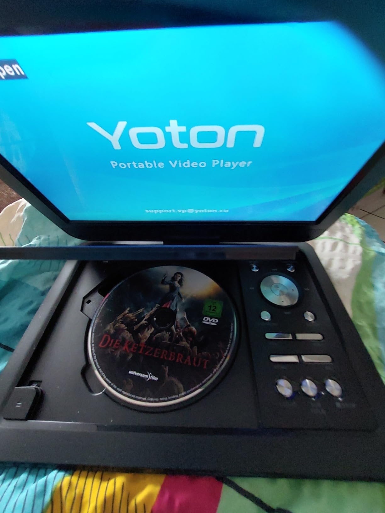 YOTON 12,5 Zoll Tragbarer DVD Player Mit 10,5-Zoll-HD-Schwenkbildschirm ...