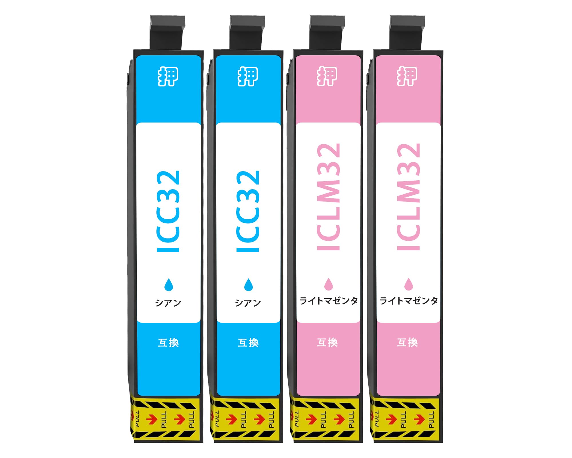 Amazon.co.jp: 【埼京企画】IC32(2C/2LM) (4本セット) 互換インクカートリッジ IC6CL32 純正インクと併用可能 残量表示あり 最新ICチップ搭載 国内検品済み ...