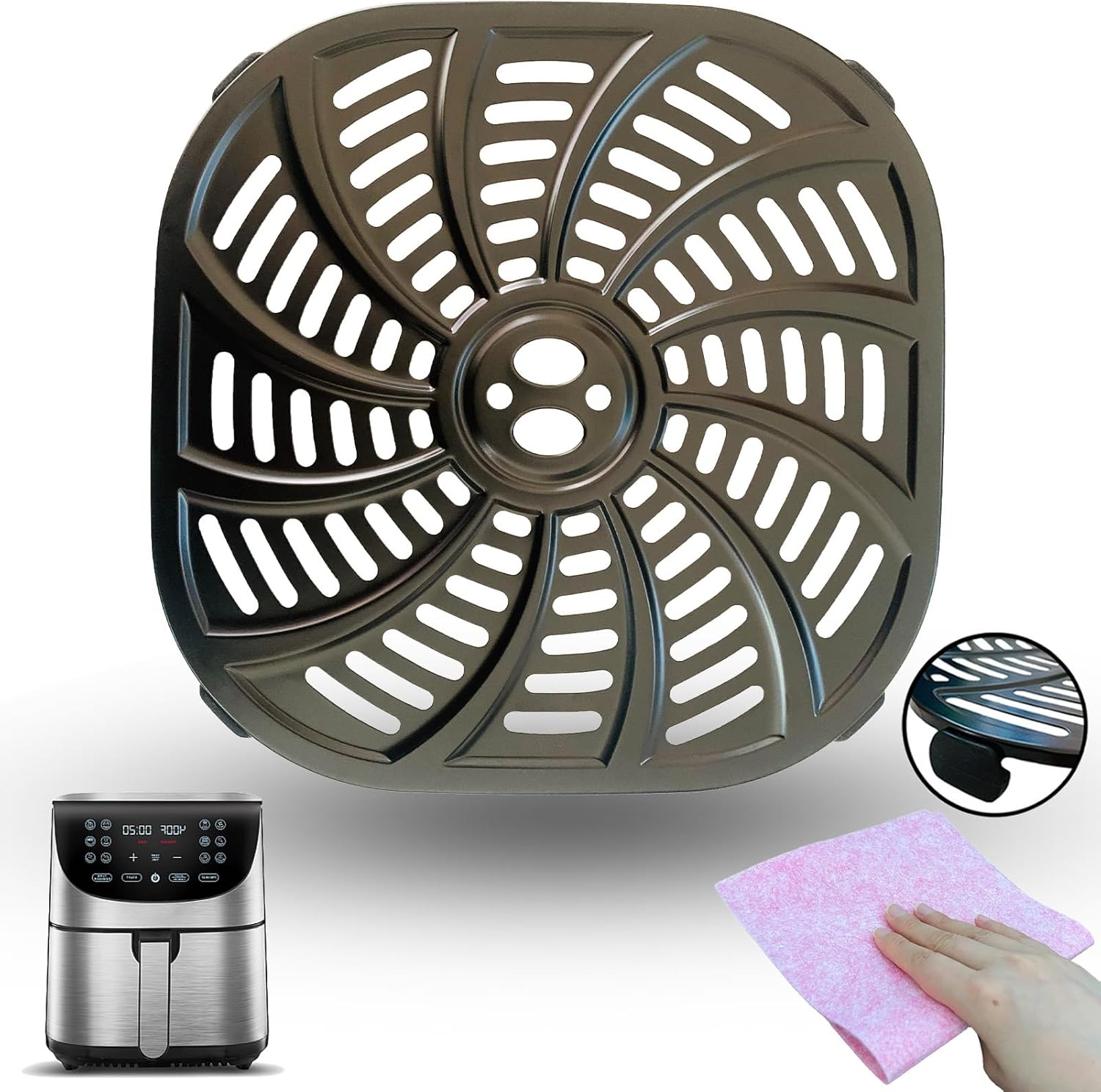 Amazon.com: Chengziyue 7QT Air Fryer Crisper Plate for Gourmia GAF778 ...