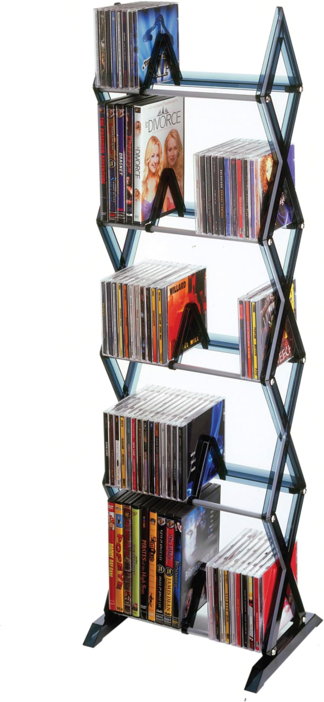 Atlantic Mitsu 5-Tier Portable Media Storage Rack – Protects ...