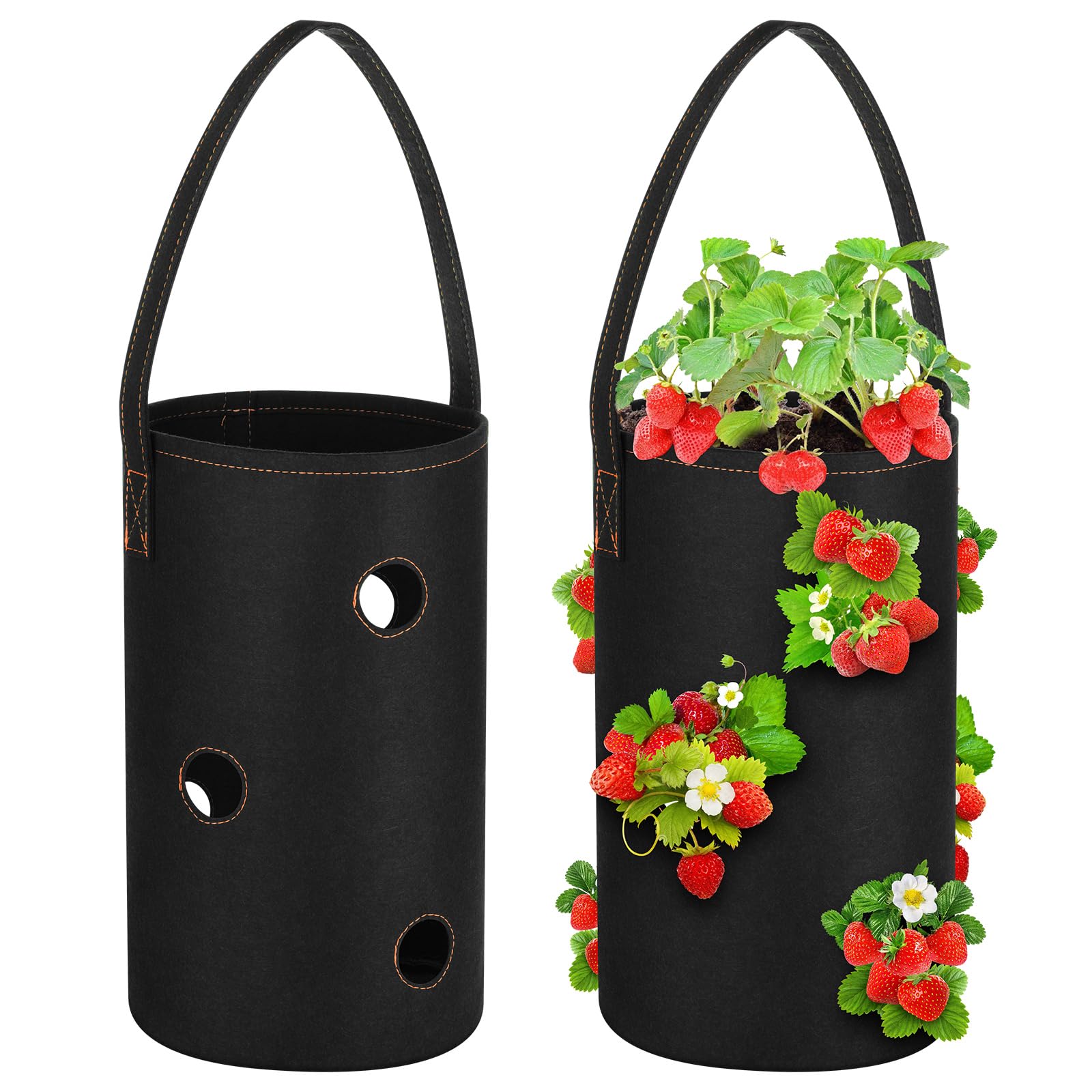 Amazon.com : Cosmos 2 Pcs Hanging Grow Bags Vegetable Strawberry ...