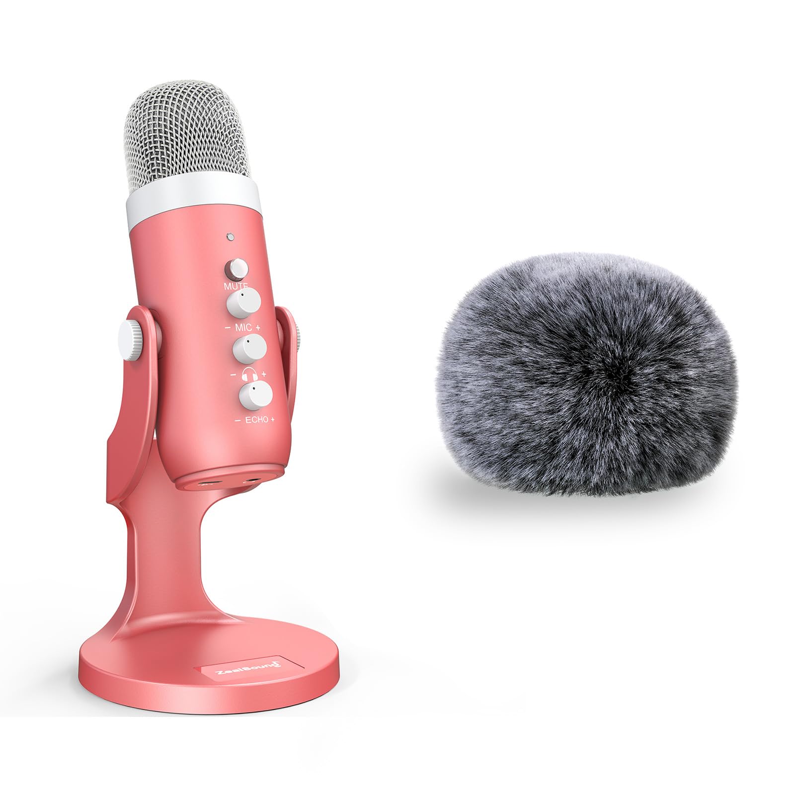 Amazon.com: ZealSound Gaming USB Microphone k66p and d65k Furry Cover ...