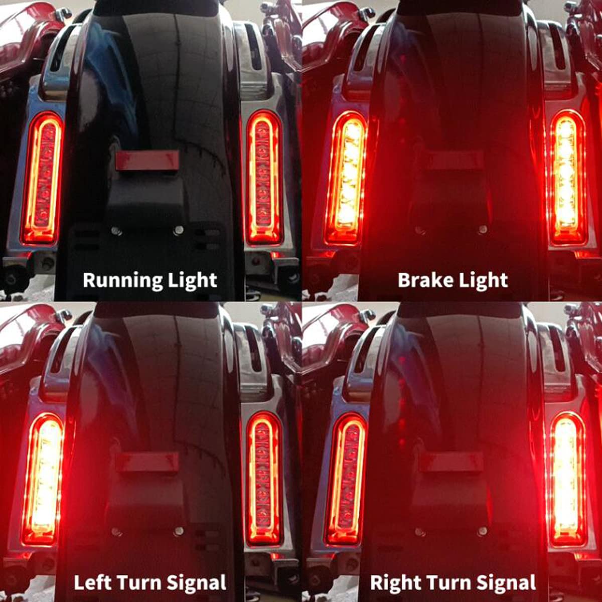 Snapklik.com : LED Saddlebag Support Inserts Auxiliary Fender Light ...