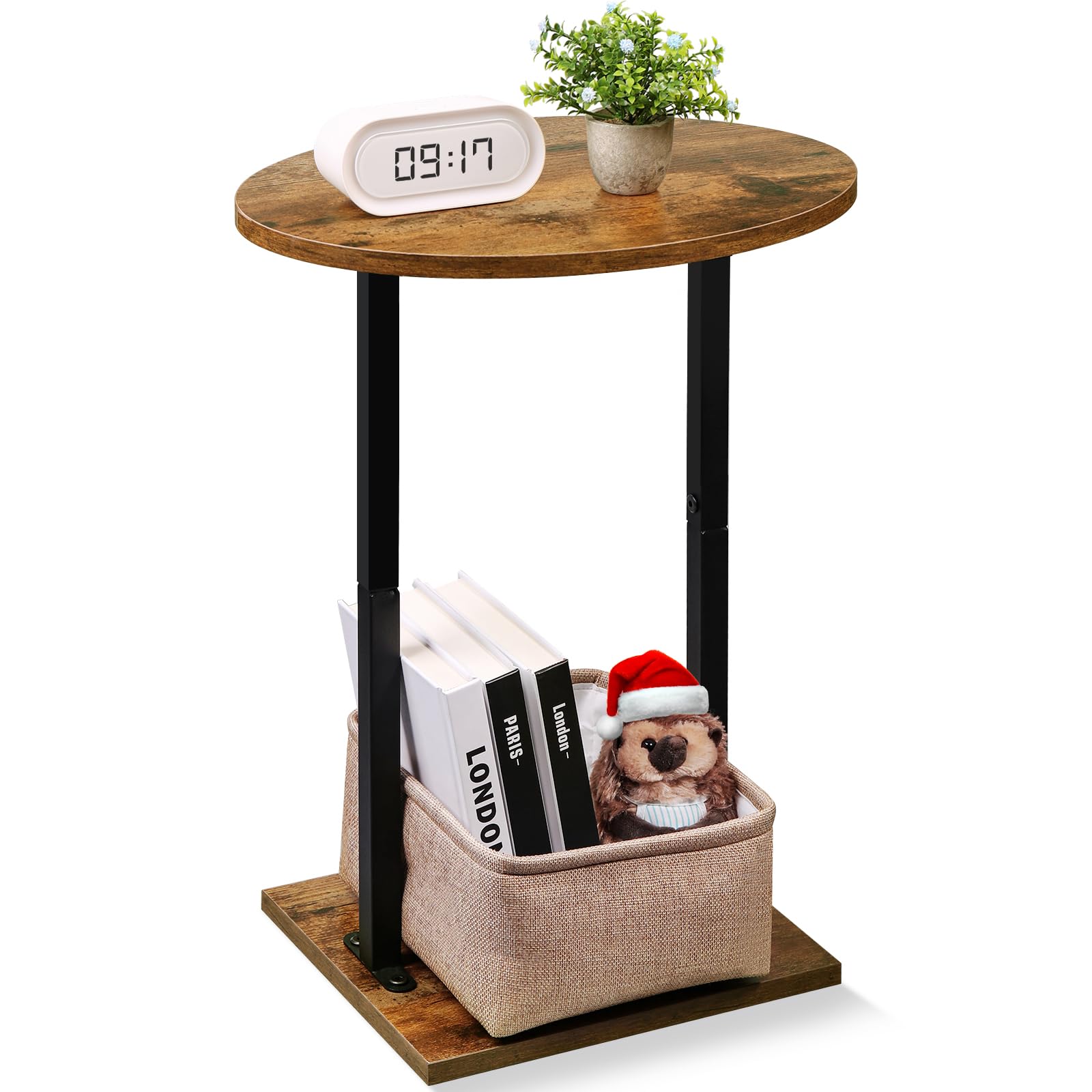 Amazon.com: Eufrozy Small Side Table for Small Spaces, 24 inch Wooden ...