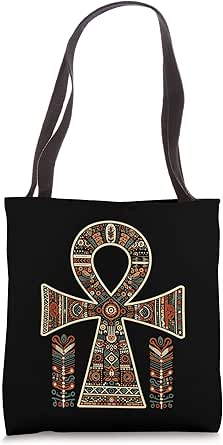 Amazon.com: Cool Egypt Ankh Key of Life Symbol In Ethnic Art Style Tote ...