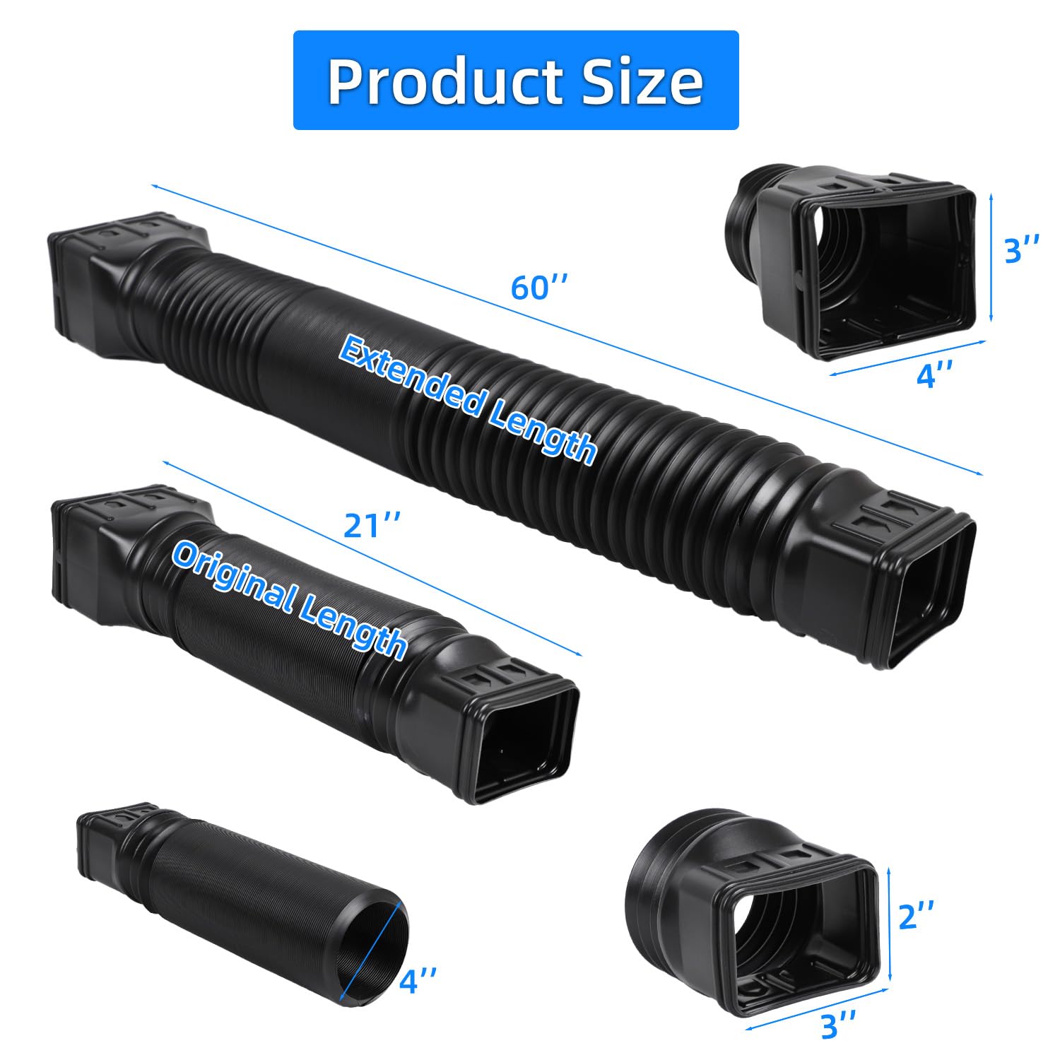 Snapklik.com : Rain Gutter Downspout Extensions, Downspout Extender For ...