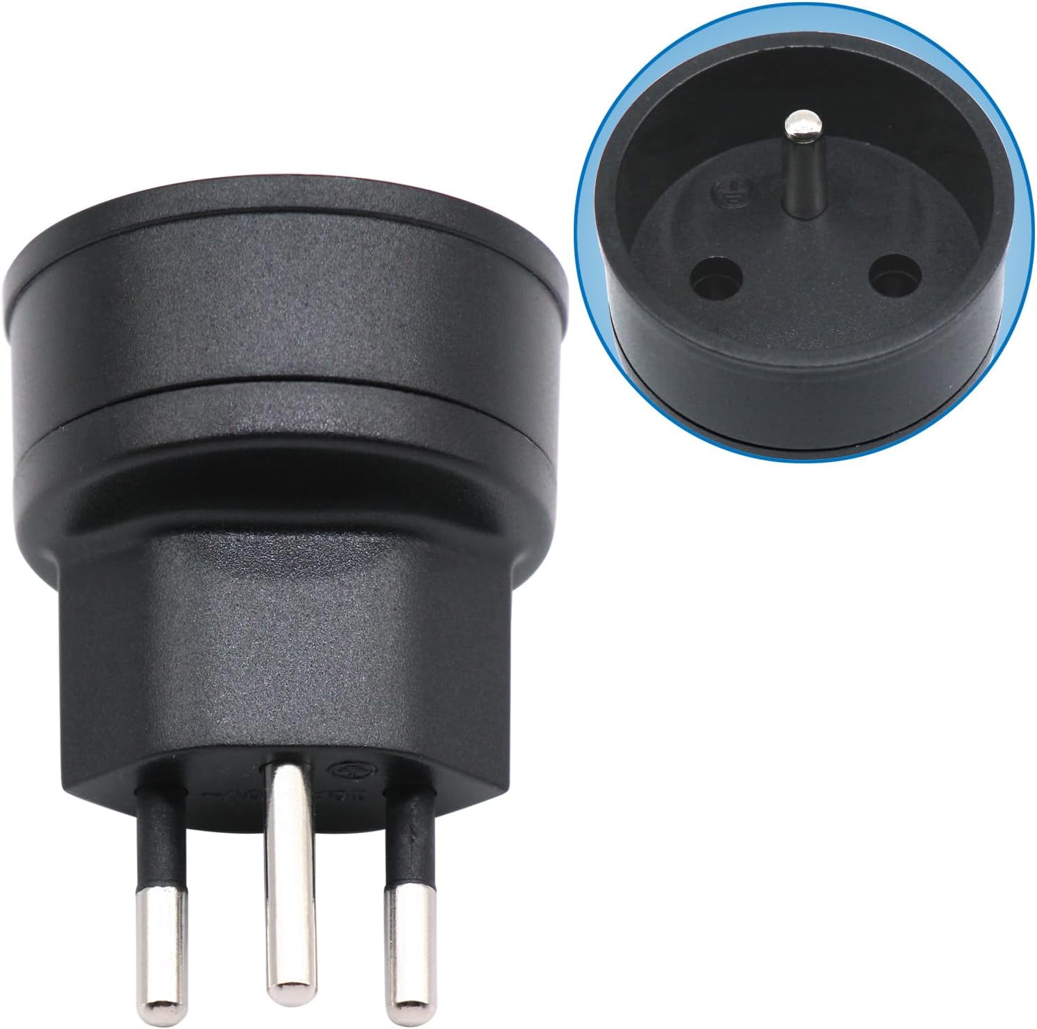 Schweiz/Liechtenstein auf EU Adapterstecker, Schweizer 3-polige Stecker ...