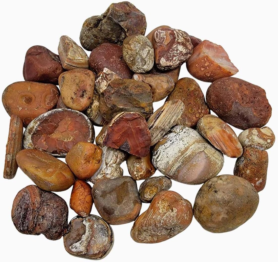 Amazon.com: Natural Stones 1 Lbs Tumbling Rough Raw Materials for ...