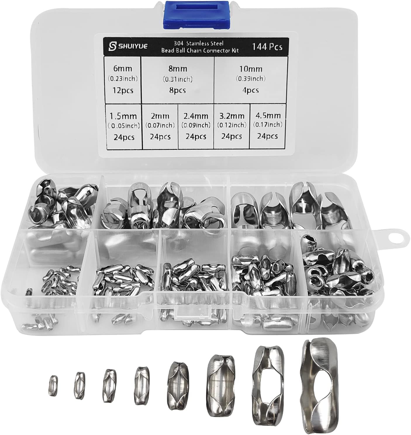 20 Pack Replacement Vertical Roman Roller Blind Ball Chain Cord Metal ...