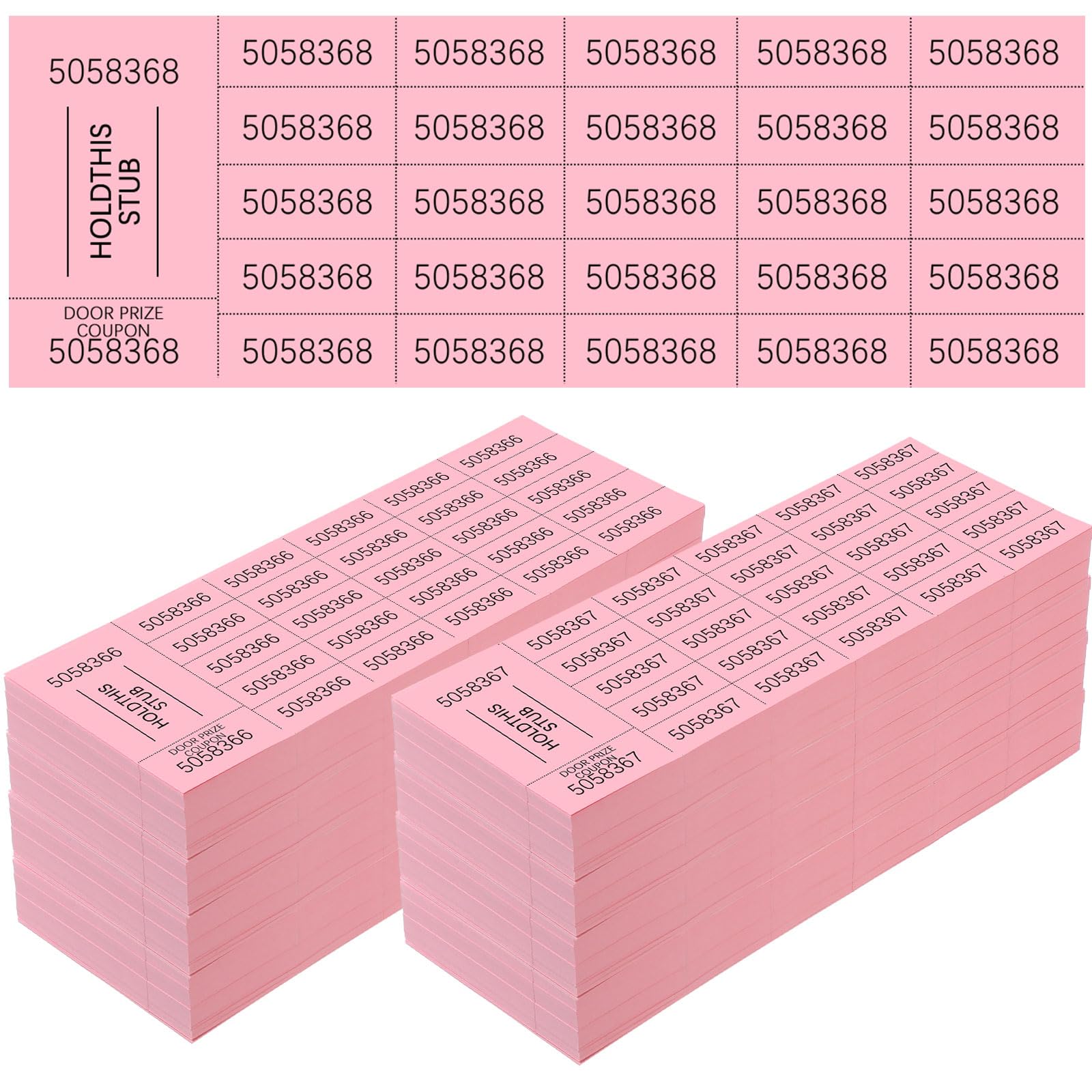 Amazon.com : Kosiz 1000 Sheets Raffle Ticket with 25 Bid Numbers ...