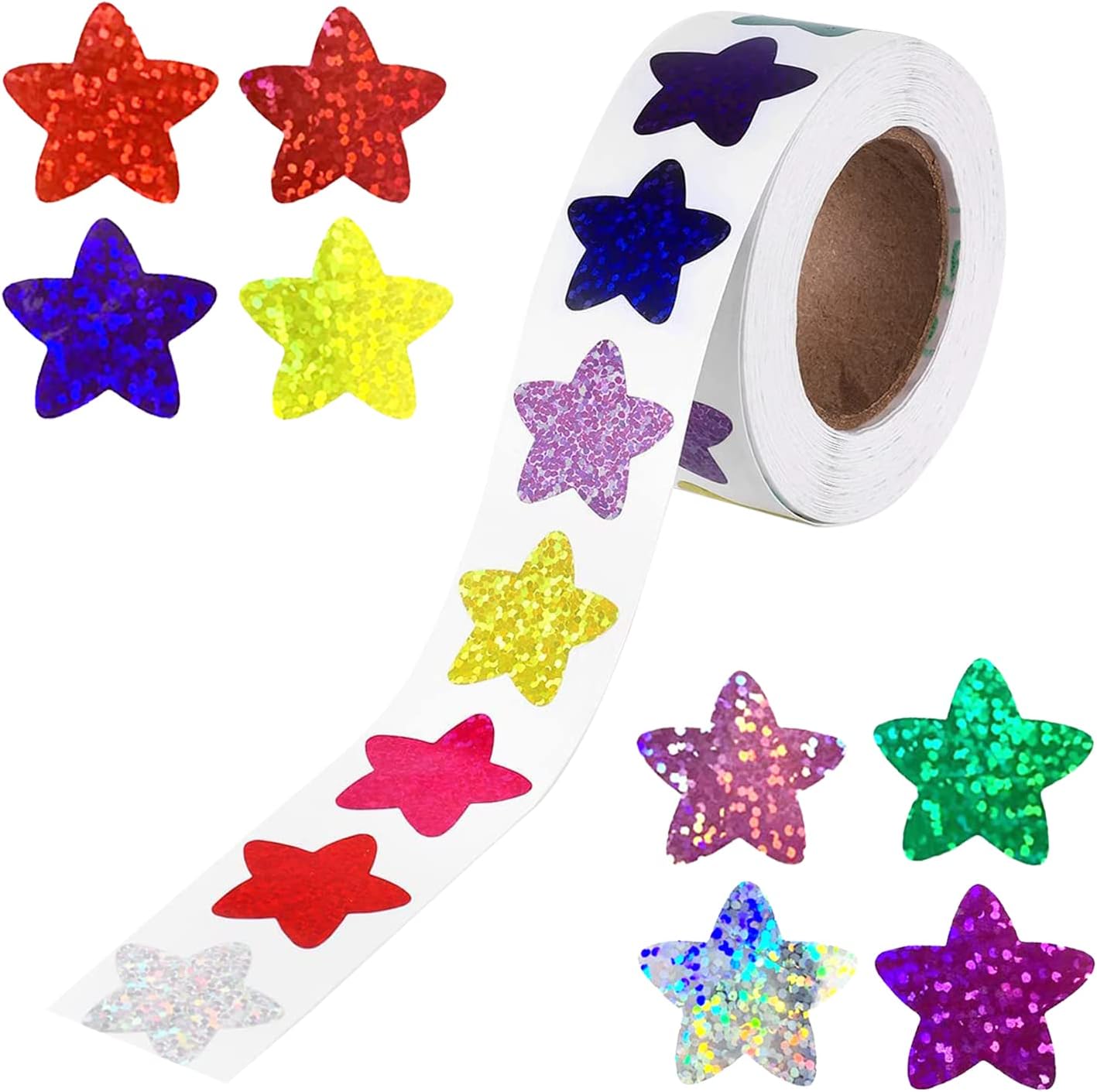500 Stück Stern-Aufkleber, 2,5 cm große Stern-Aufkleber, kleine Stern ...