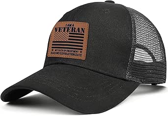 qchdln Unisex Adjustable Patriotic Veterans Baseball Cap Veteran Hats ...