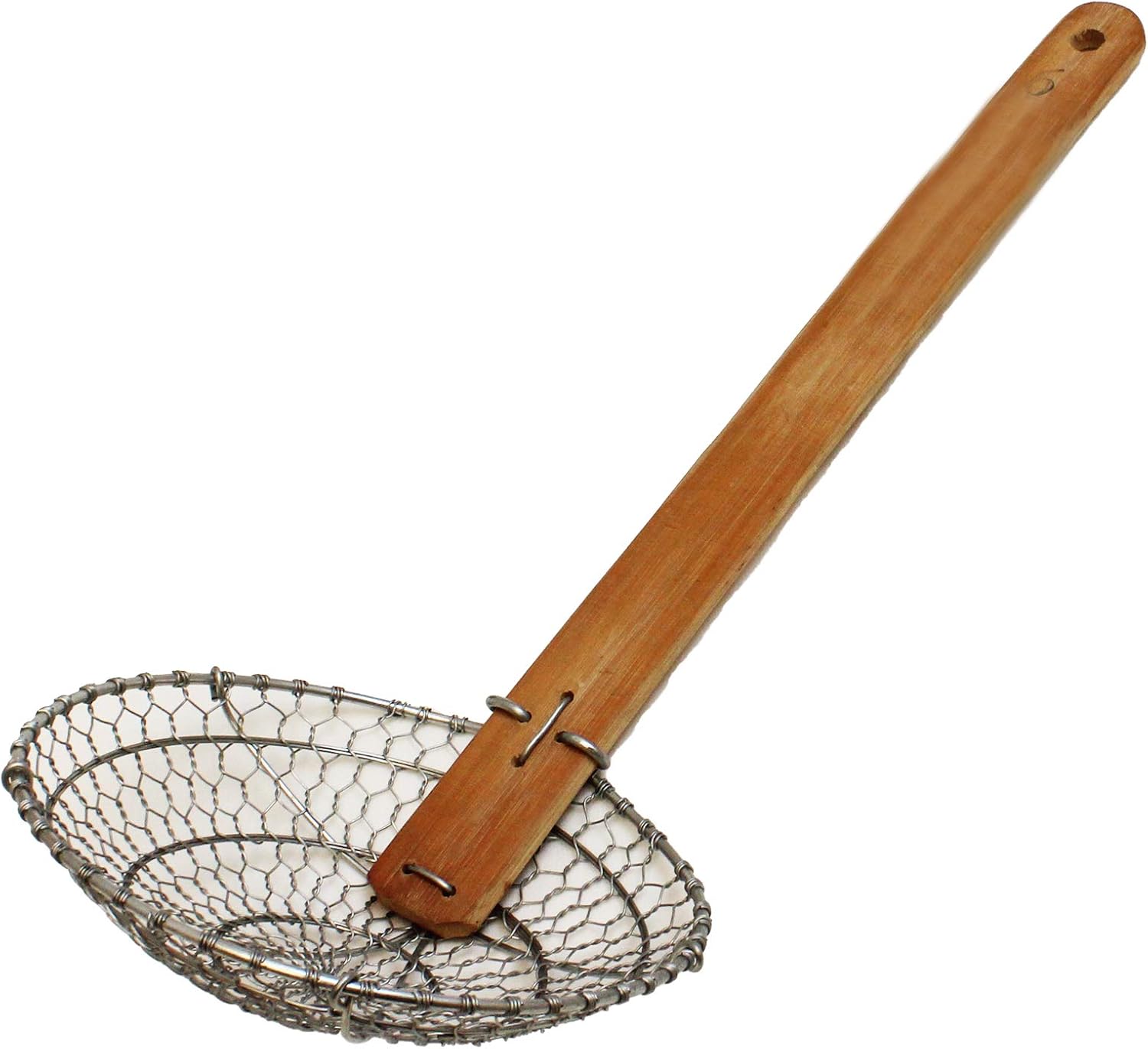 Amazon.com: Thunder Group Galvanized Bamboo Handled Skimmer, 6-Inch ...