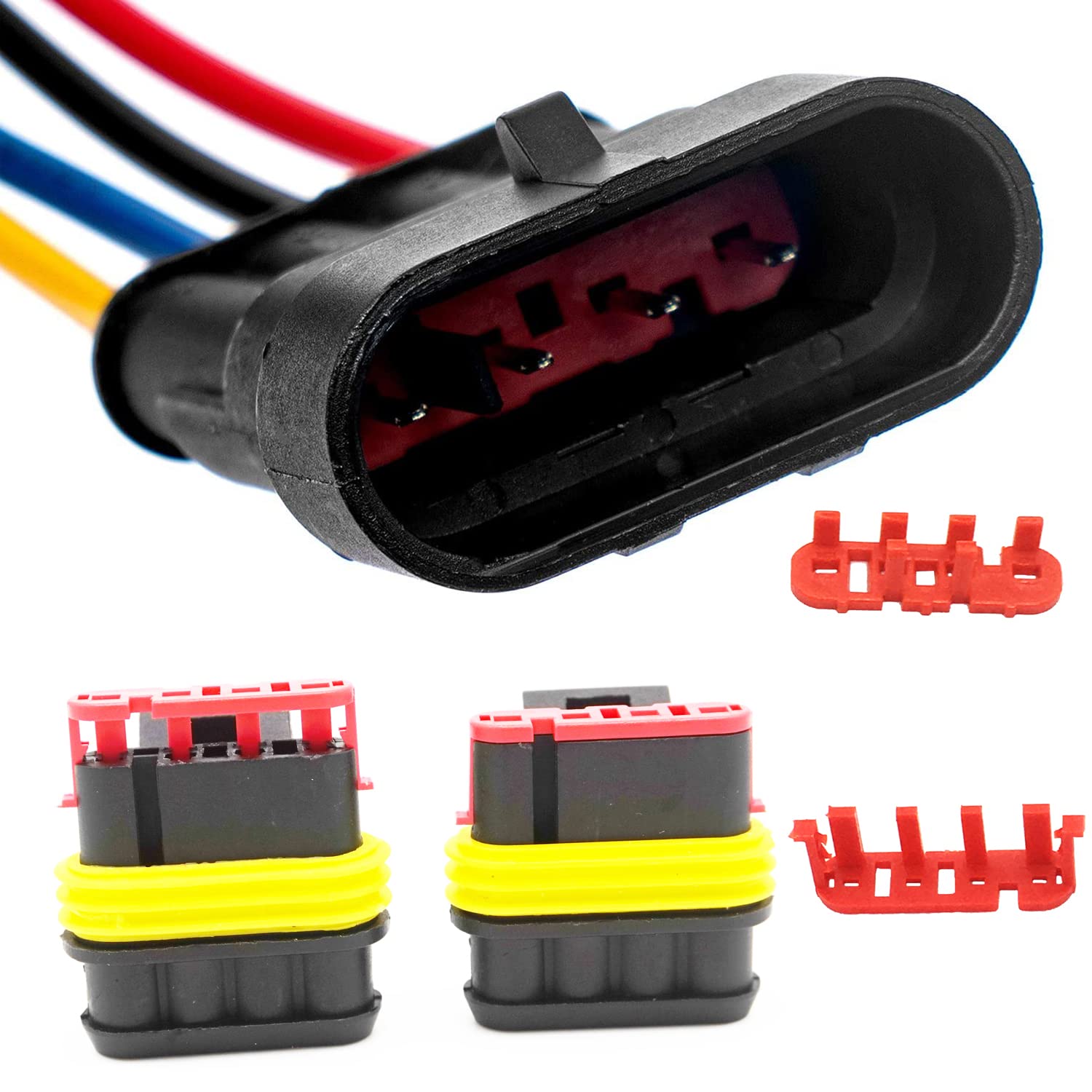 Snapklik.com : 14 Kits 4 Pin Connector Automotive Electrical Connectors ...