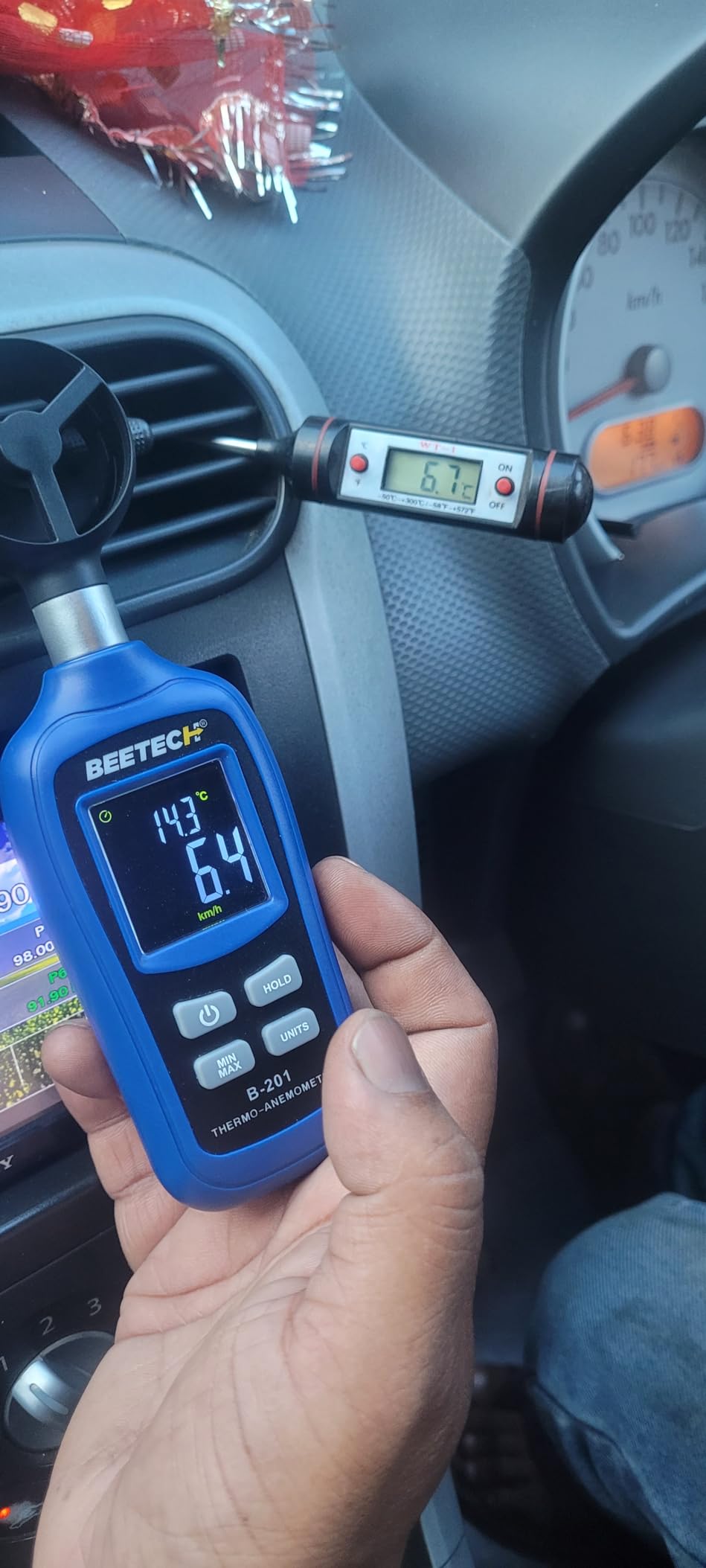 BEETECH Anemometer B-201, Range of 0.4~30m/s, measurable units in m/s, ft/min, MPH, km/hr, knots ...