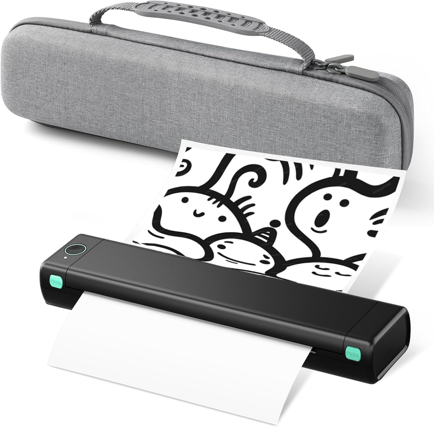 Odaro M08F Letter Portable Printer with Carry Bag, Bluetooth Thermal ...