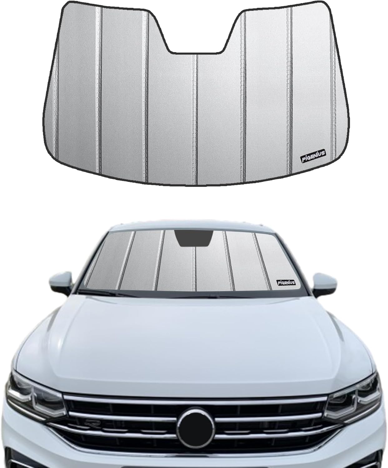 Amazon.com: Pigenius Windshield Sun Shade for Volkswagen Tiguan 2018 ...