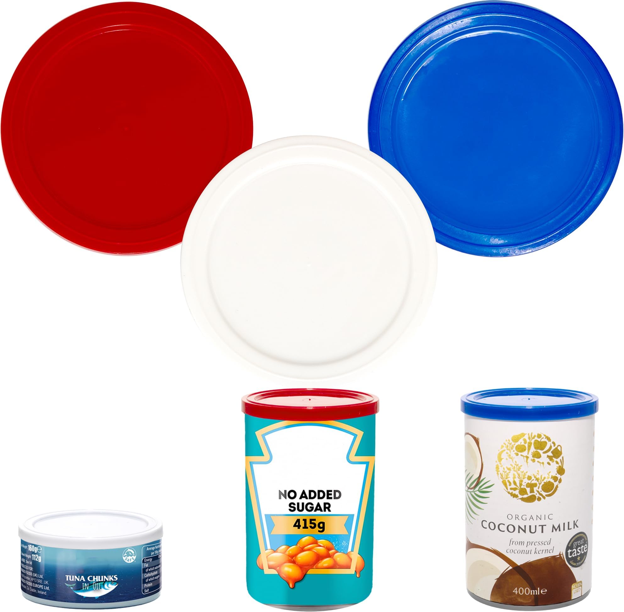 Chef Aid Standard Tin Can Covers, Set of 3 Can Covers, Perfect for ...
