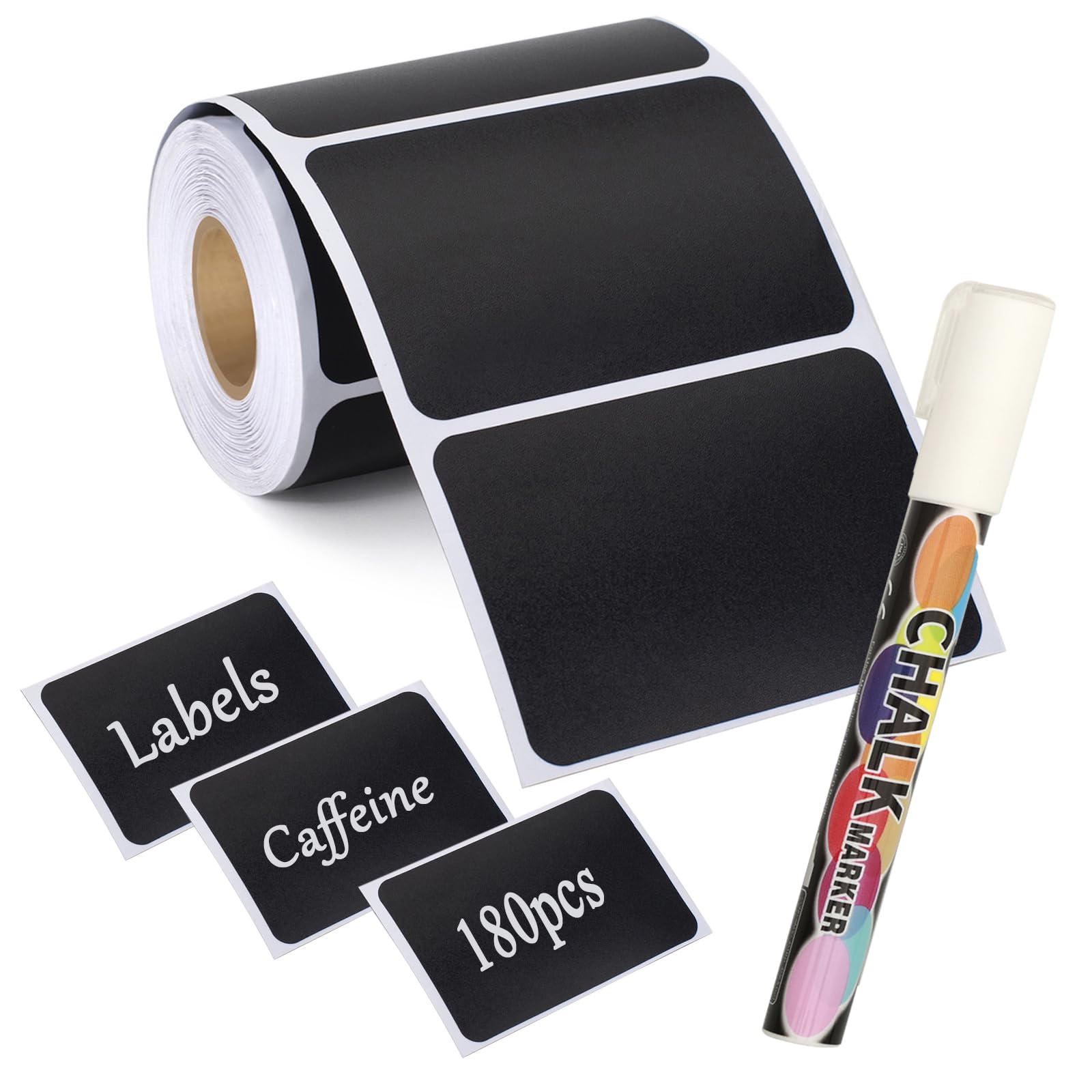 Amazon.com : NANXJIUR 180pcs Chalkboard Labels Sticker Reusable ...