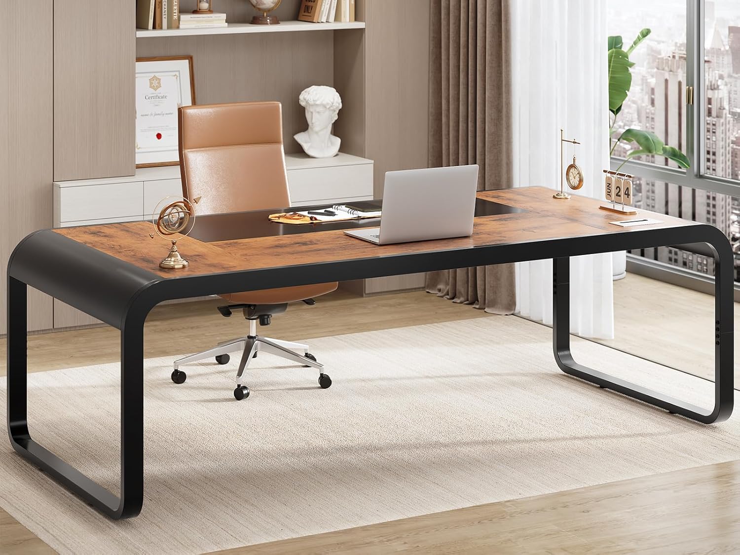 Amazon.com: SEDETA 70.8 Inch Executive Desk, Large Computer Office Desk ...