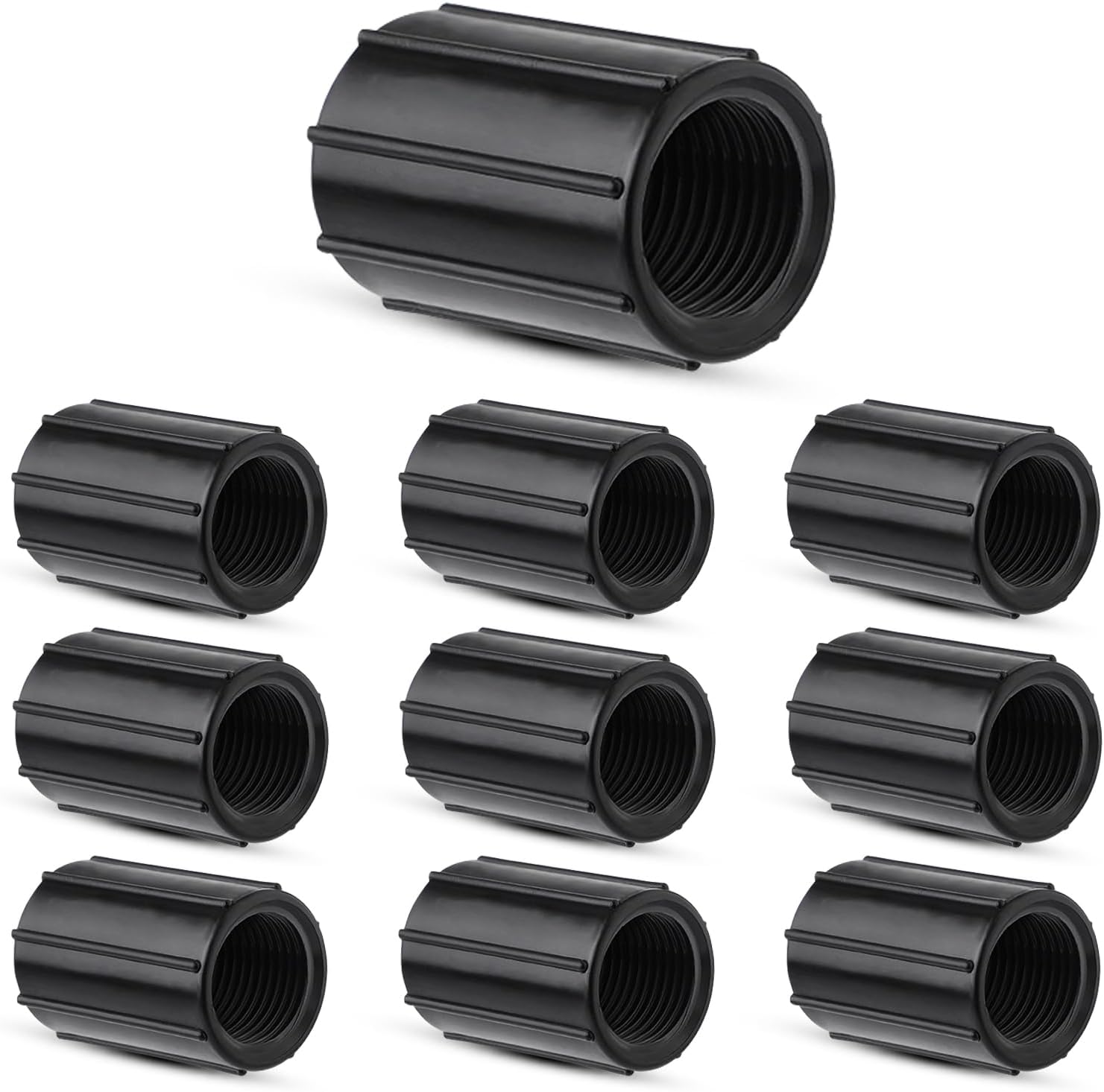 10pcs 1/2 Inch Female Threaded PVC NPT Fitting Connector, Double Female ...