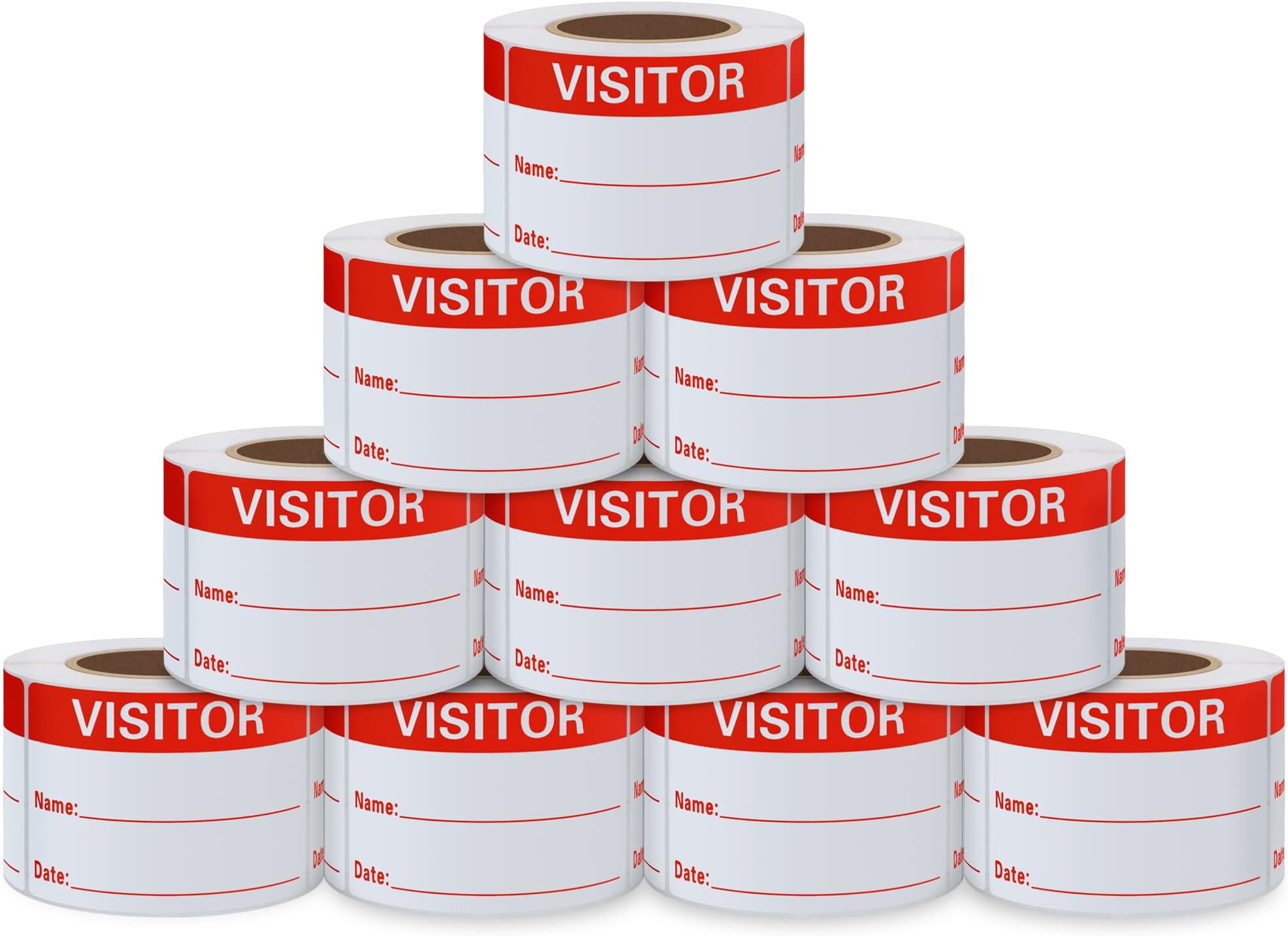 Amazon.com : Blue Visitor (only Text) Stickers 2x3-inch Name Tag ...