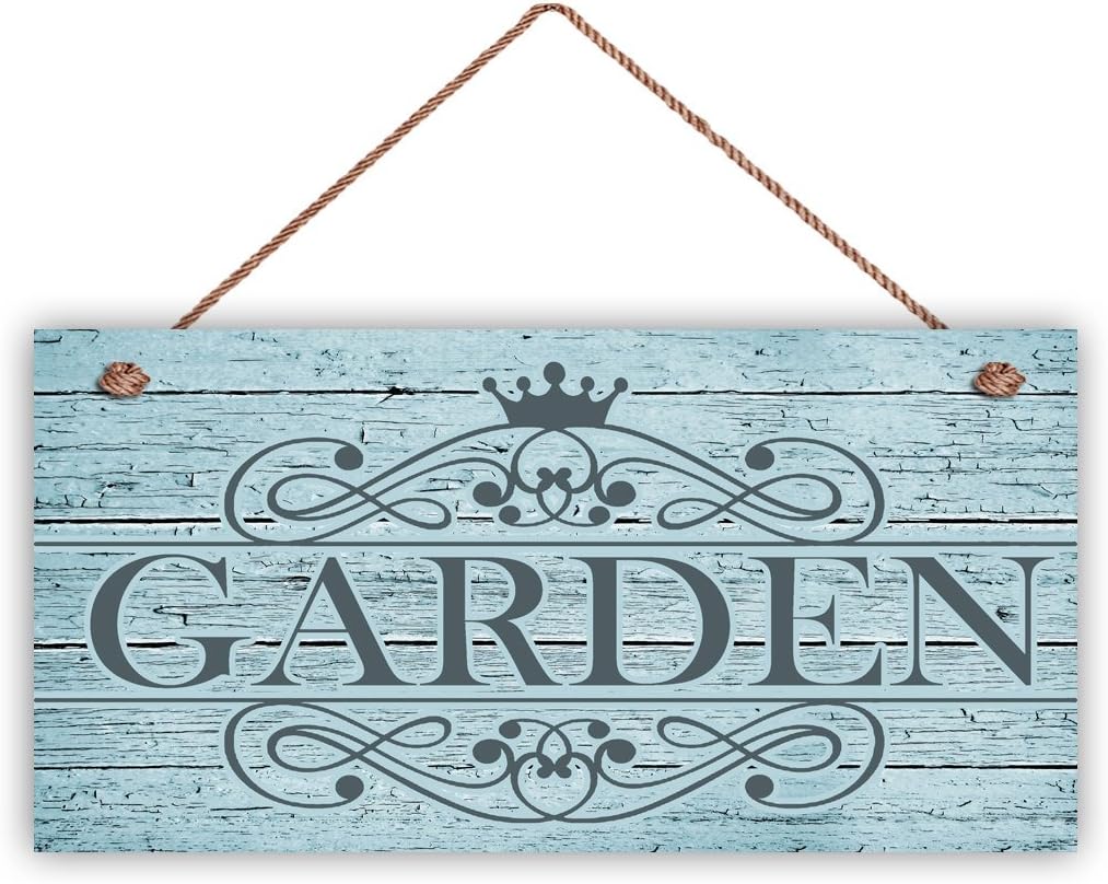 Amazon.com: Ornamental Garden Sign, Blue Distressed Wood, 5" x 10" Sign ...