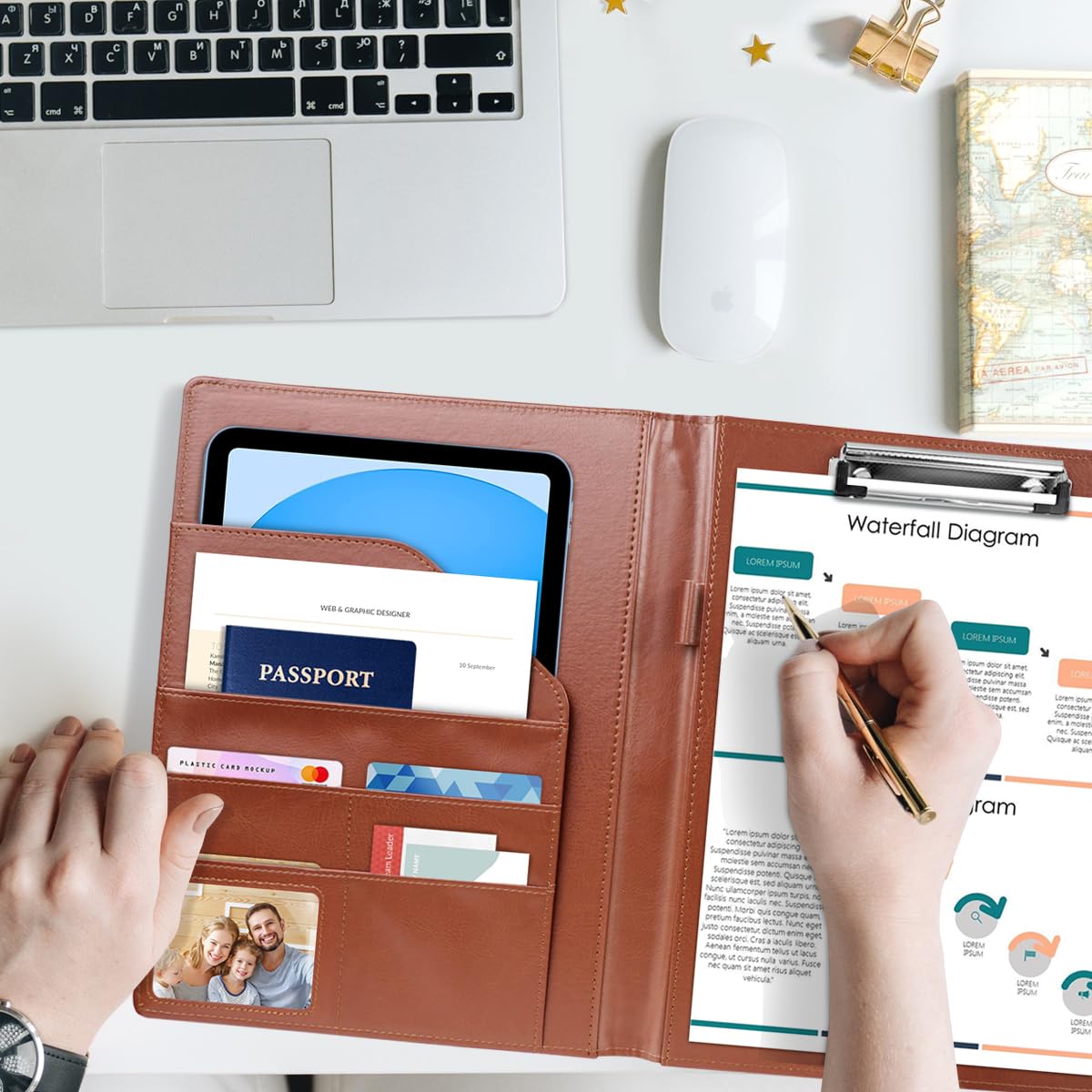 Snapklik.com : Padfolio/Resume Portfolio Folder For Women Men, WAVEYU ...