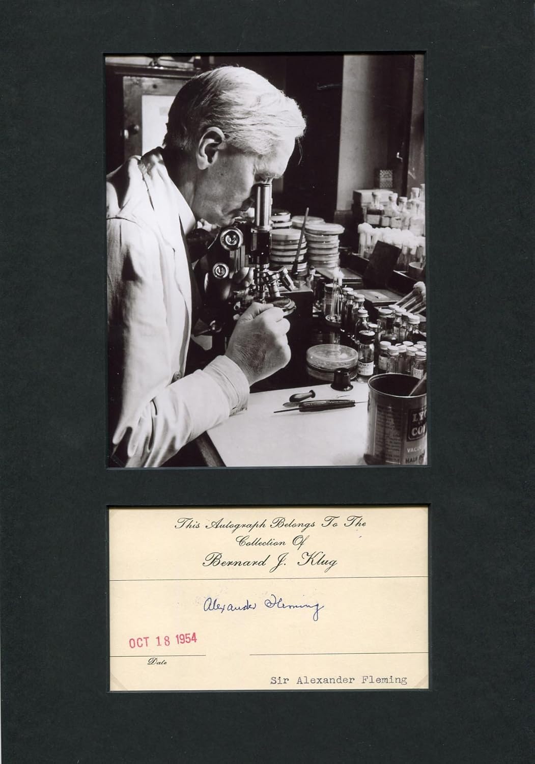 Amazon.com: Alexander Fleming NOBEL PRIZE autograph, signed collector`s ...