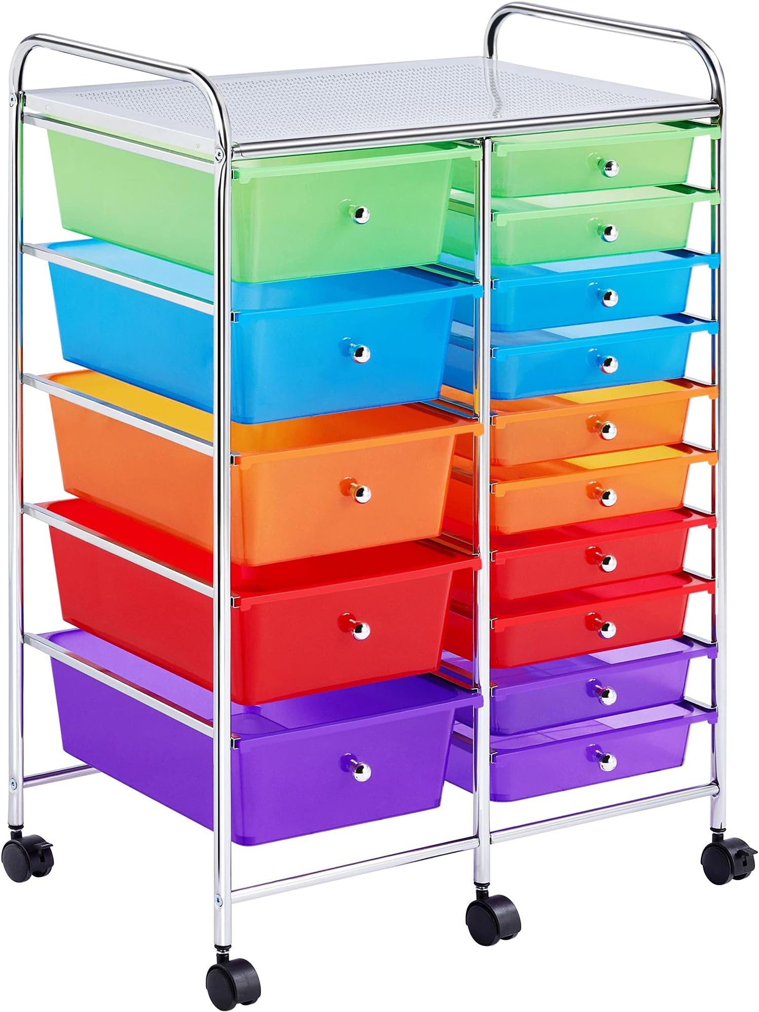 Amazon.com : Giantex 15 Drawer Rolling Storage Cart Tools Scrapbook ...