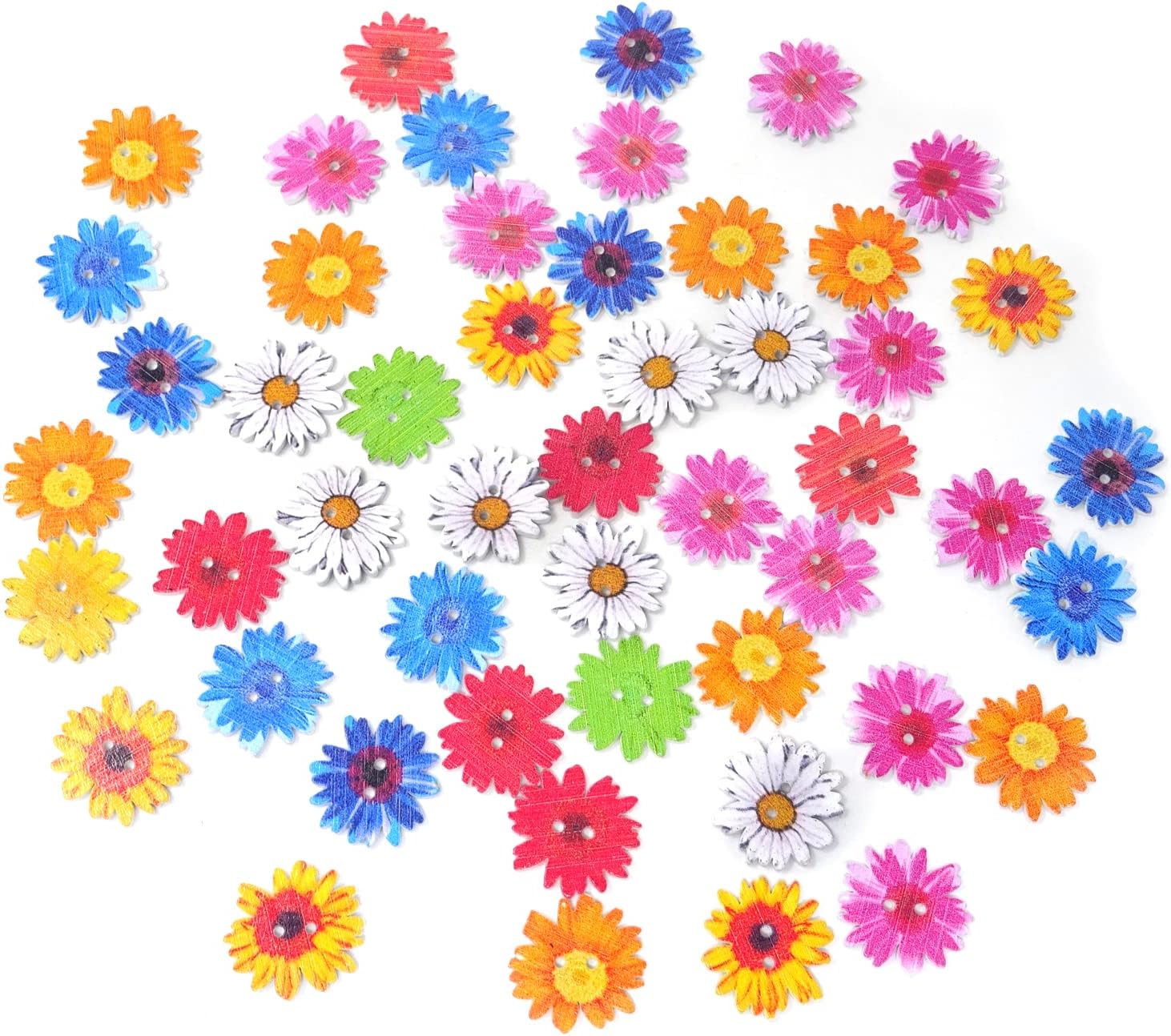 Amazon.com: BaoQiu 36Pcs Nylon Sewing Buttons Assorted Colors 2/3 Inch ...