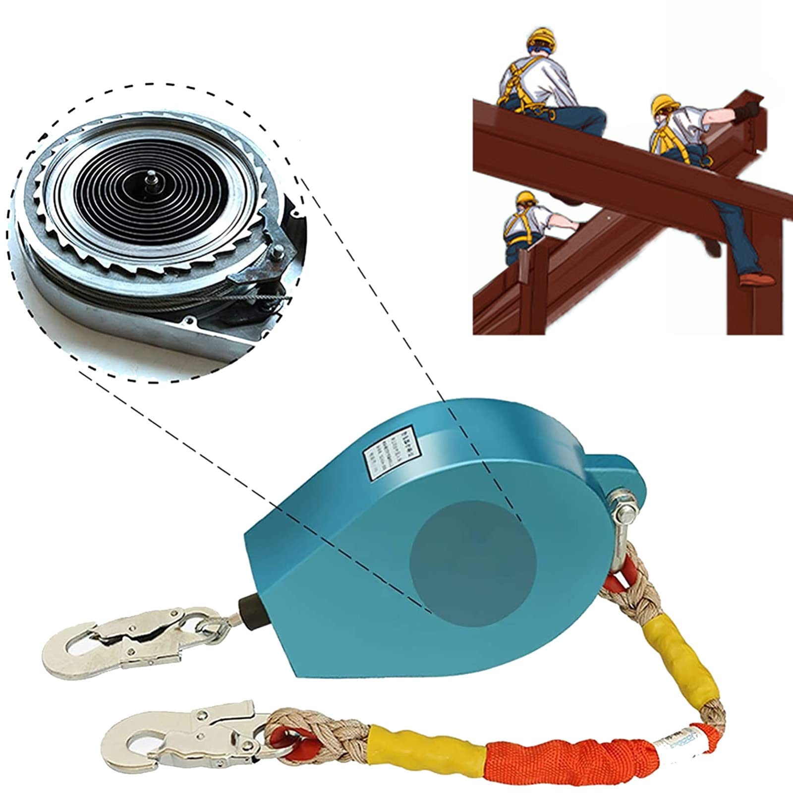 Buy DFANCE Self Retracting Lifeline Cable Safety Fall Protection ...