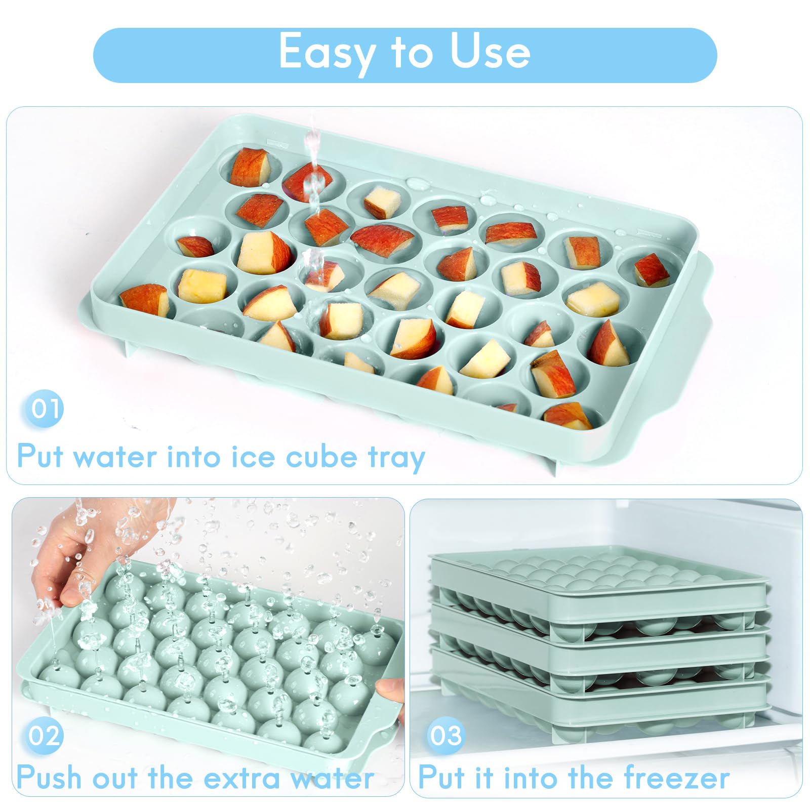 Optish Pack Ice Trays For Freezer, X 99PCS Ice Cube Tray, 45% OFF