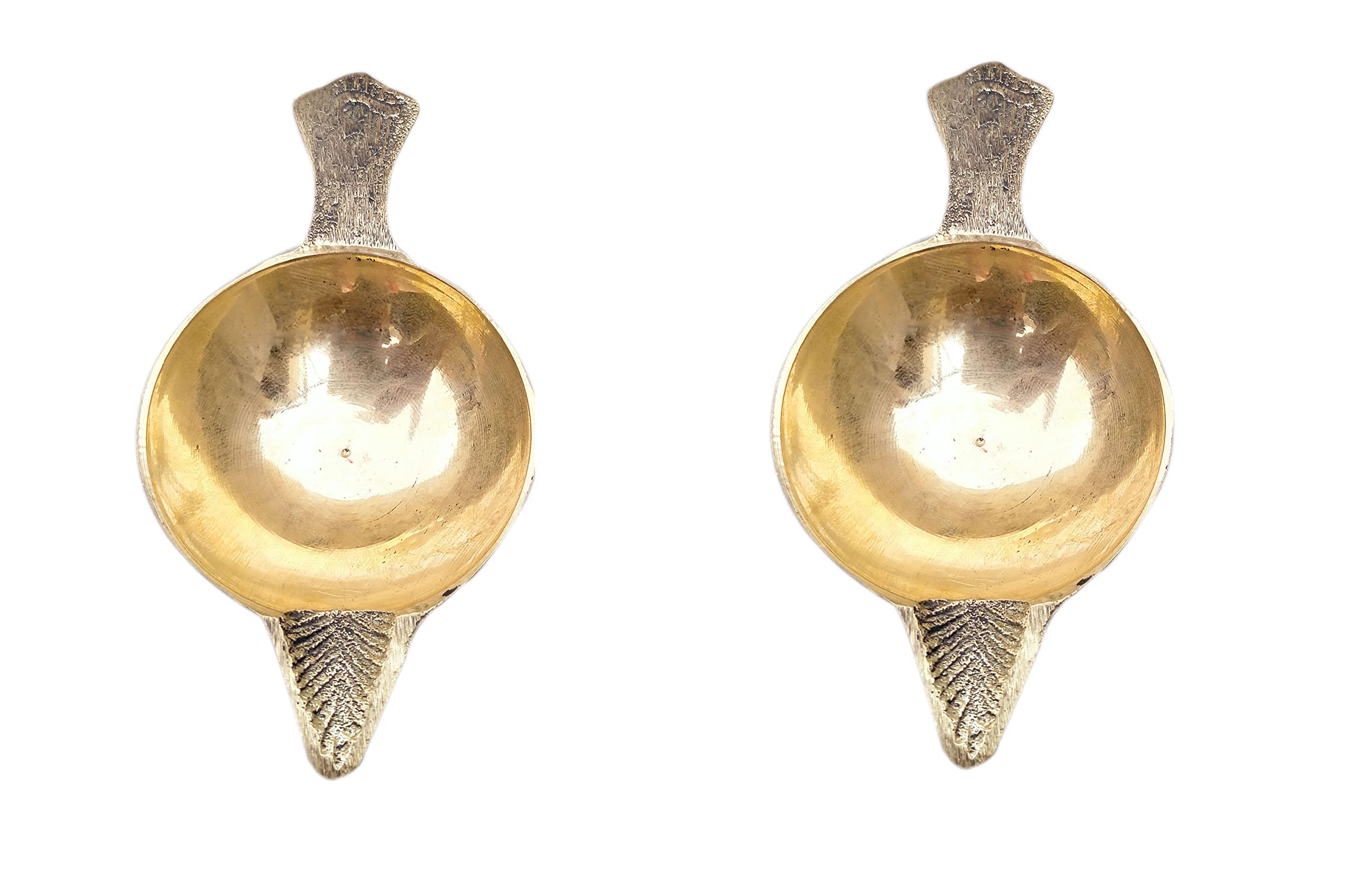 Buy UNIQUE HUBS Pure Brass Arti Diya Deepak Wick Lamp Deep Oil Ghee ...