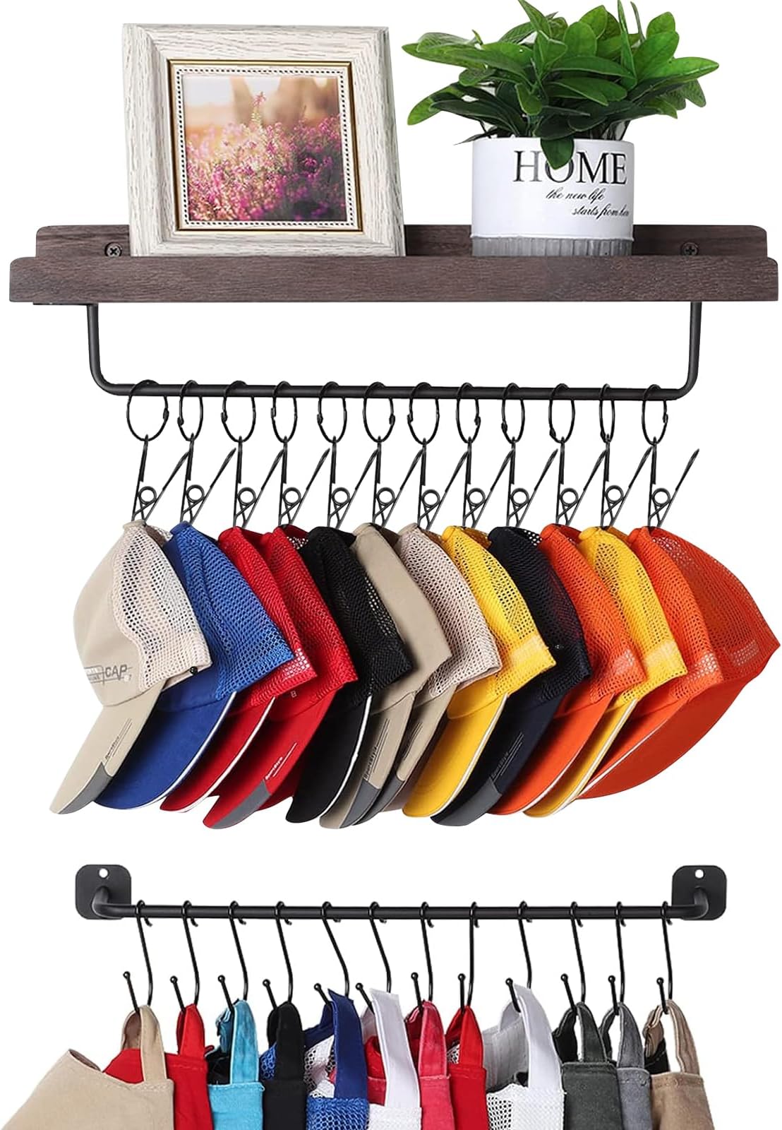 Amazon.com: Perfect Curve Cap Rack System 36 – Baseball Cap Organizer ...