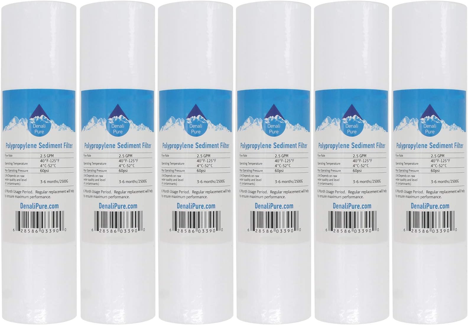 Amazon.com: 6-Pack Replacement for Aqua Pure AP101T Polypropylene ...