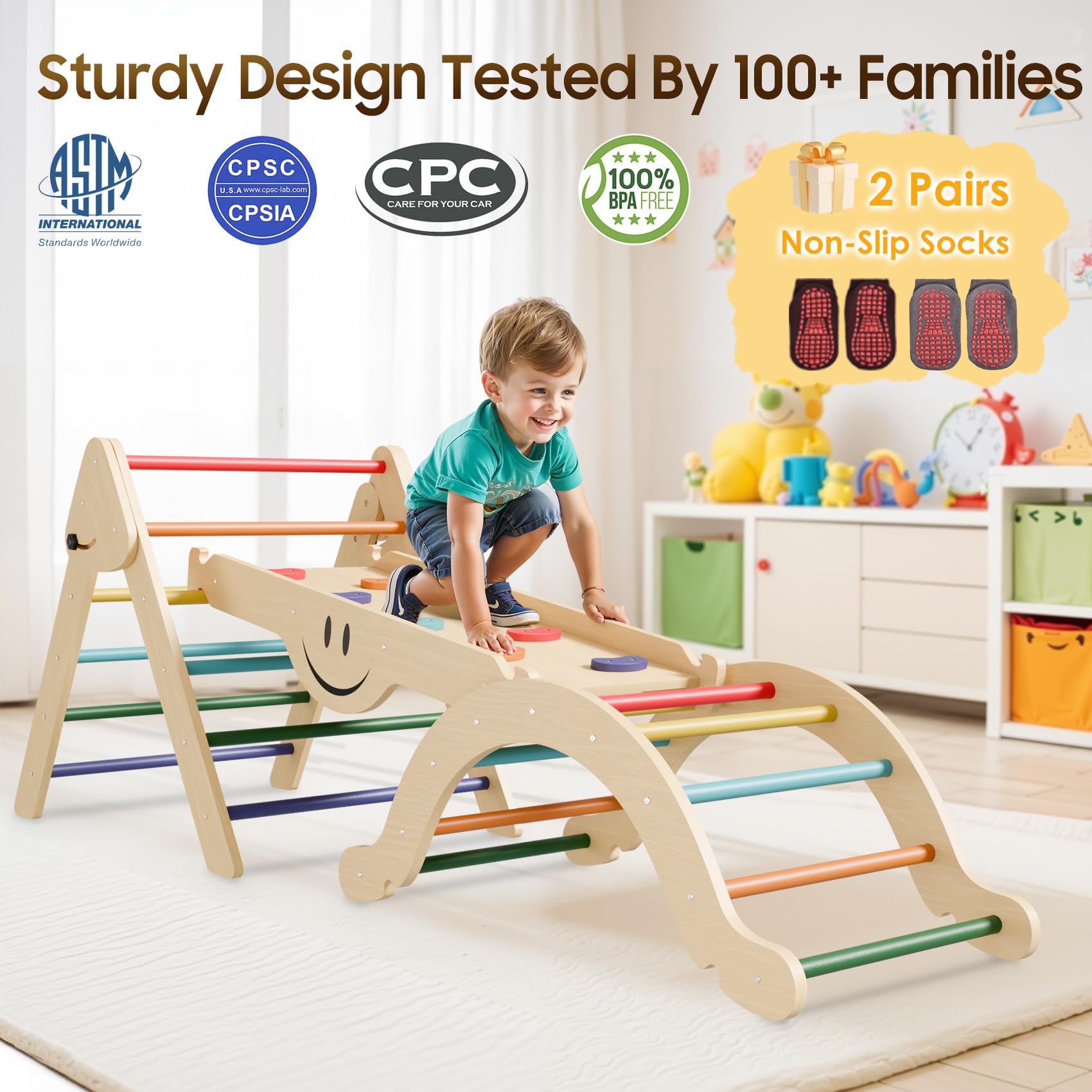 Snapklik.com : BIERUM Pikler Triangle Set - 8 In 1 Toddler Climbing ...