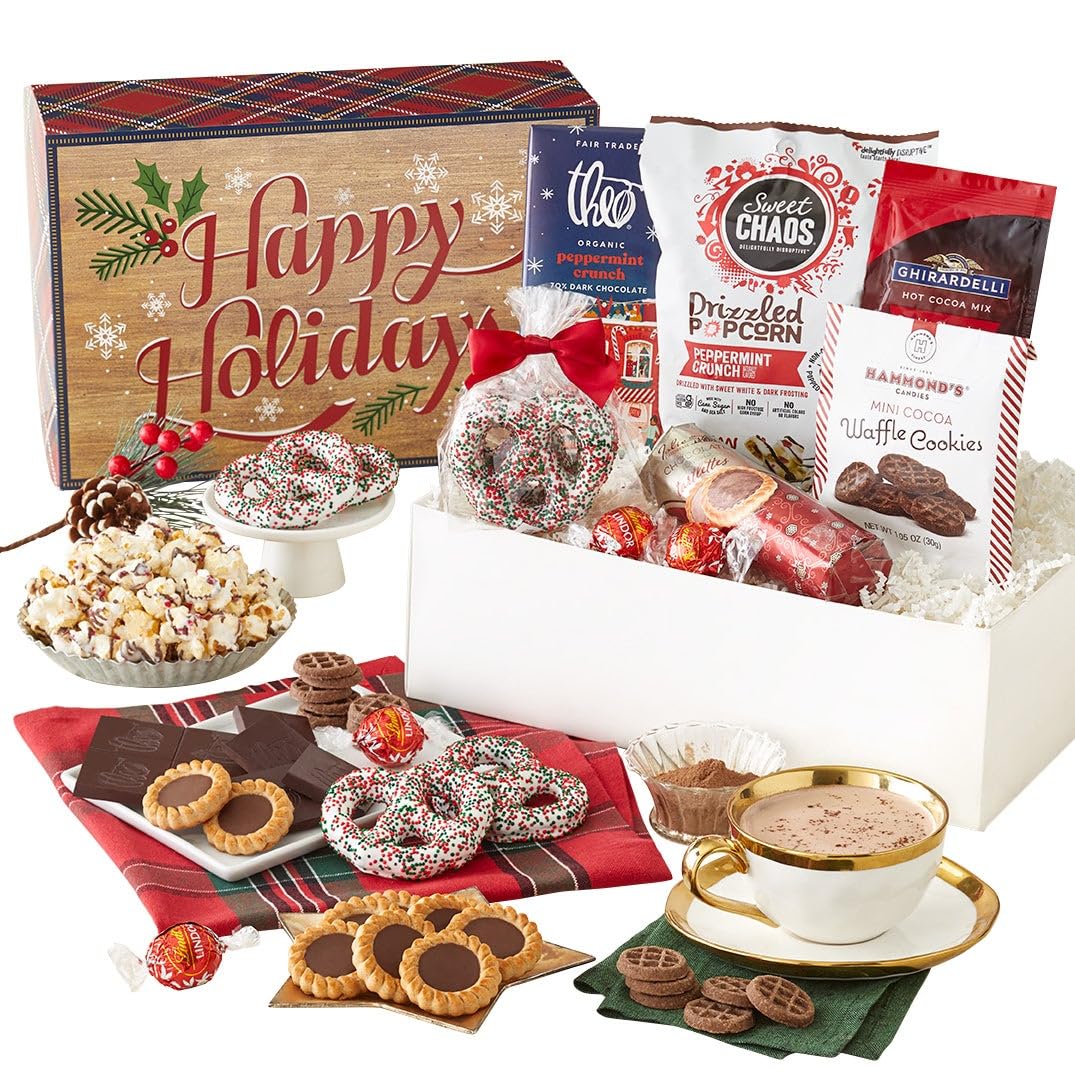Amazon.com : GreatFoods Happy Holiday Gift Box of Delicious Goodies for ...