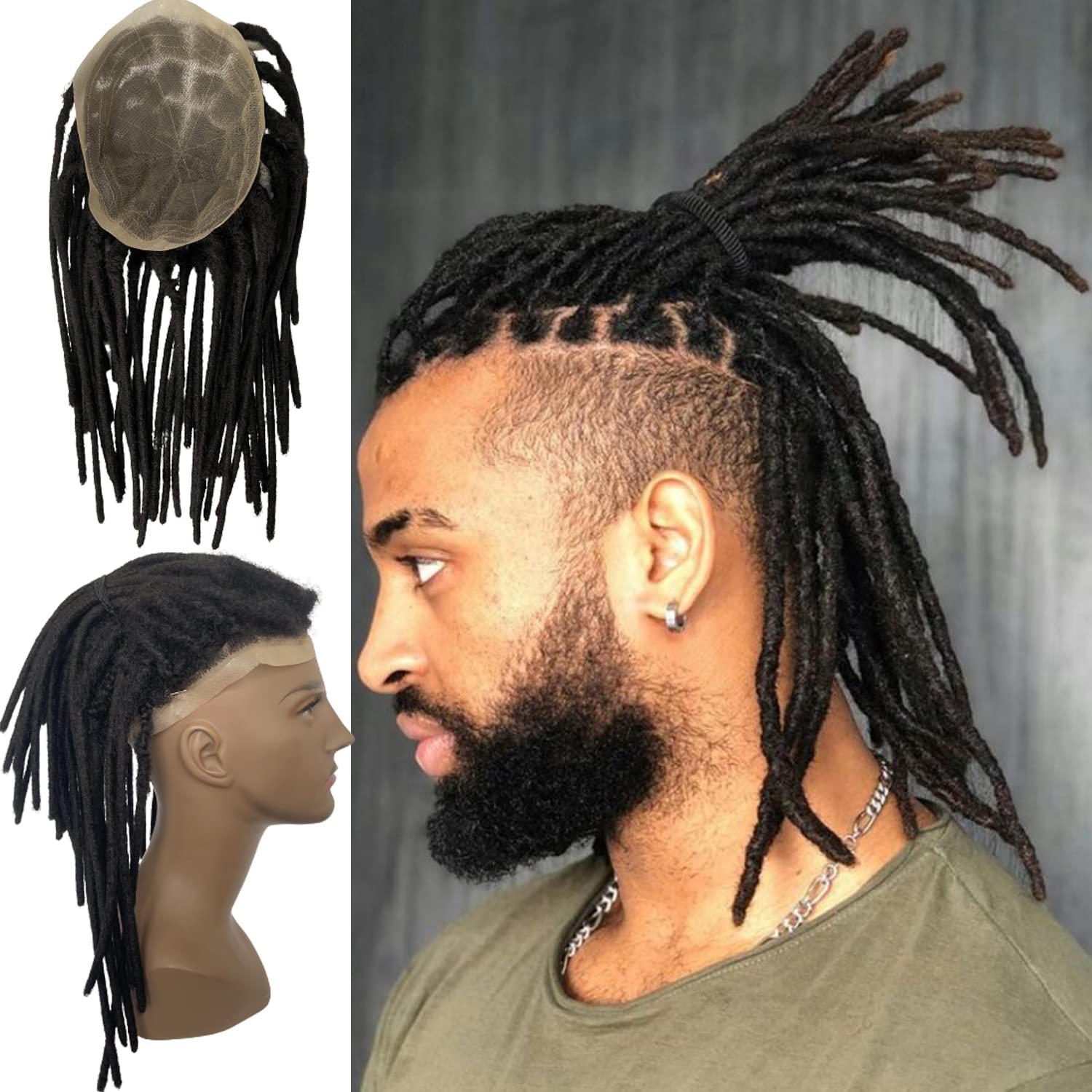 Amazon.com : Voloria 12inch Transparent Full Lace Base Afro Dreadlock ...