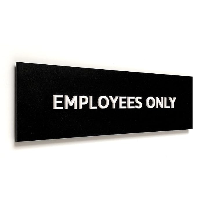 Buy Kubik Letters Employees Only Sign - Employees Only Signs for ...