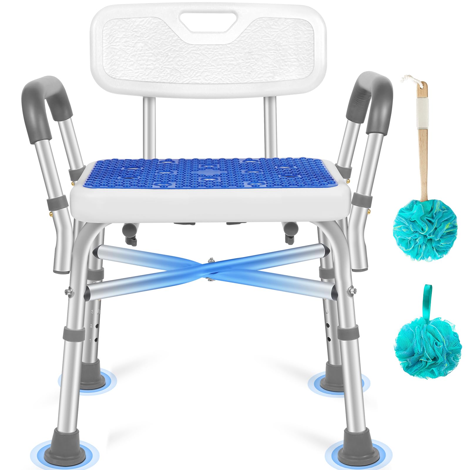 Amazon.com: Shower Chair for Inside Shower with Arms, 550LBS Capacity ...