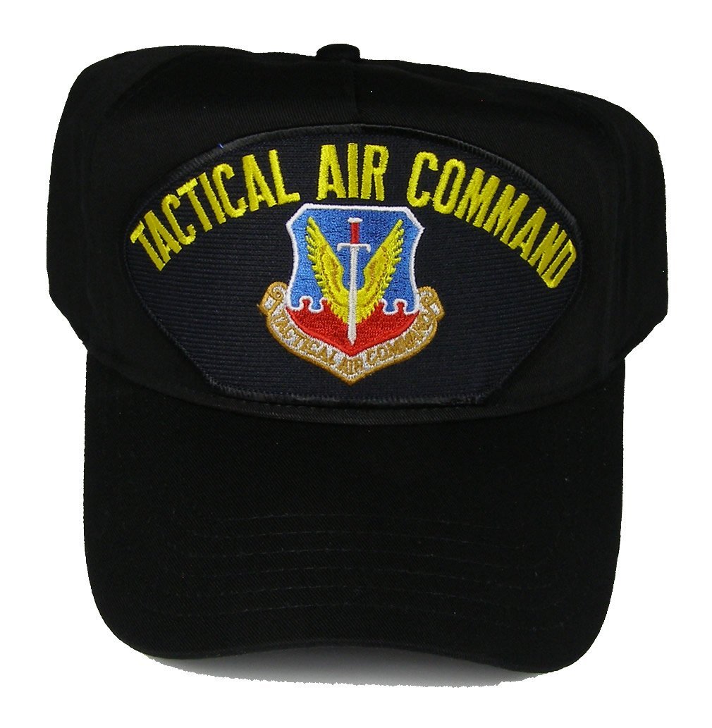 Amazon.com: Tactical AIR Command HAT with TAC Shield - Black - Veteran ...