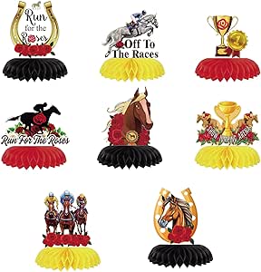 Amazon.com: 9PCS Horse Derby Honeycomb Centerpieces 3D Table WoHorse ...