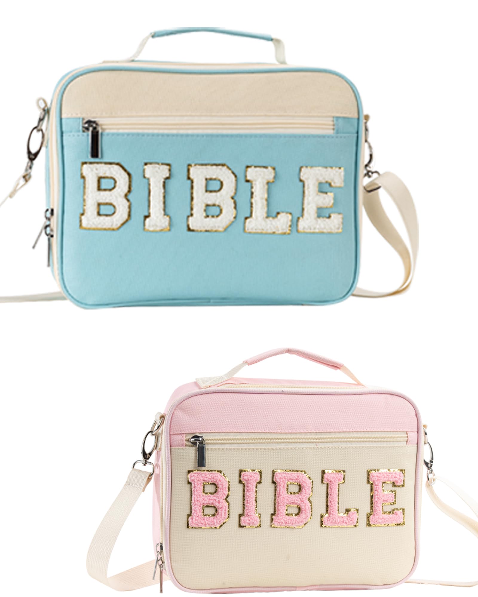 Amazon.com: PLOZANO Pink and Blue Bible Cover Case : Office Products