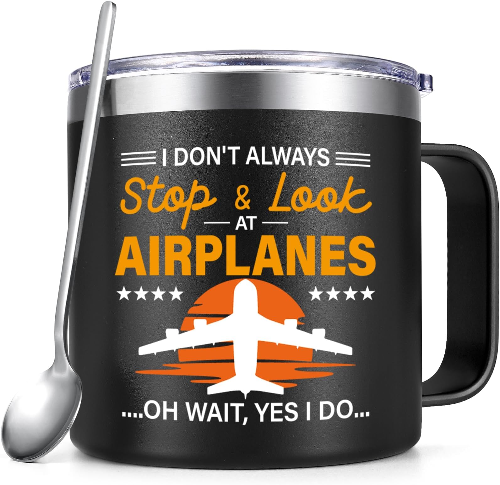 Amazon.com: Pilot Coffee Mug 11oz Black - I Don't Always Stop To Look ...