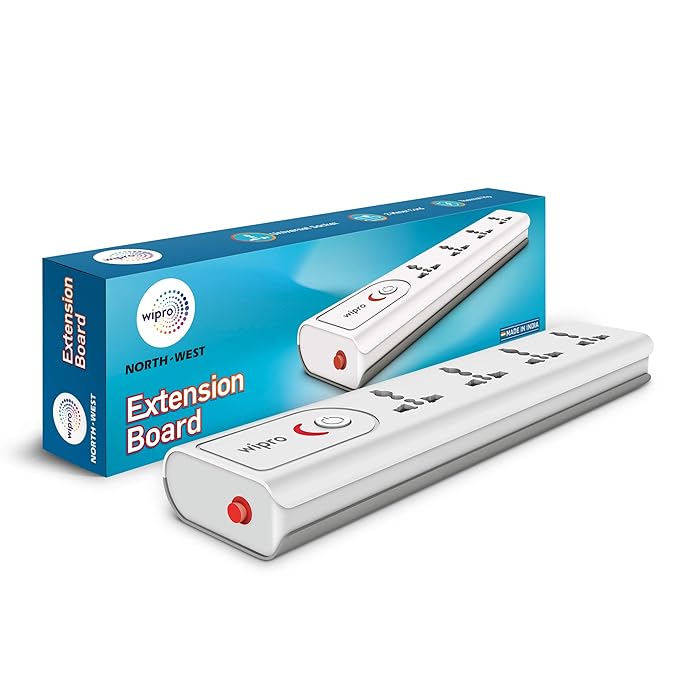 Wipro Premium Extension Board with 4 Universal Sockets & 1 Master ...
