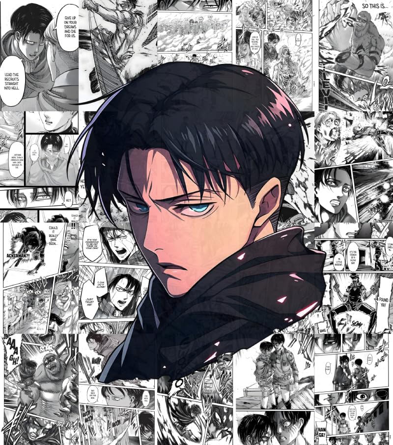 Moment Prints Levi Manga Collage Poster Set - Set of 20, 210 mm x 297 ...